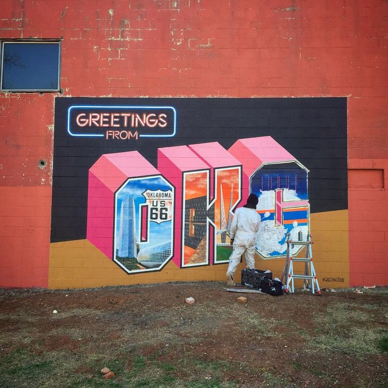 Greetings from OKC Mural | TravelOK.com - Oklahoma's Official Travel ...